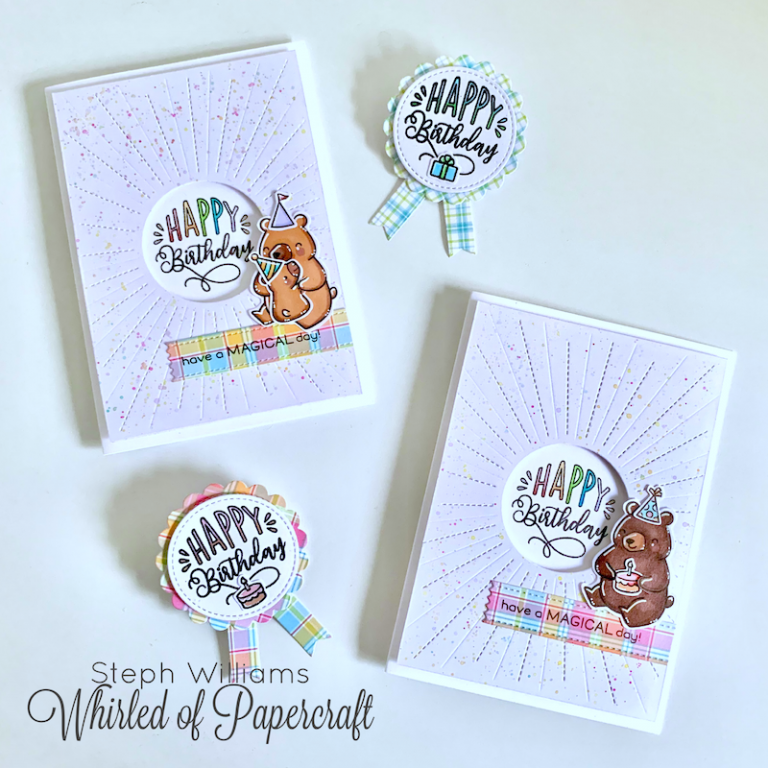 Birthday Cards for Crafty Friends | Lawn Fawn Den Sweet Den & Sunburst ...